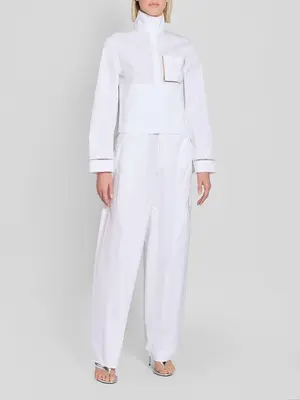 Alaïa Ladder Stitch Cotton Cargo Pants
