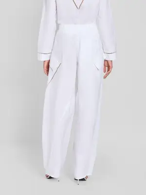 Alaïa Ladder Stitch Cotton Cargo Pants