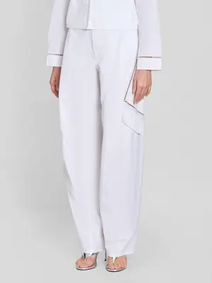 Alaïa Ladder Stitch Cotton Cargo Pants