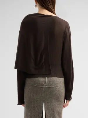Rick Owens Draped Wool Scarf Top