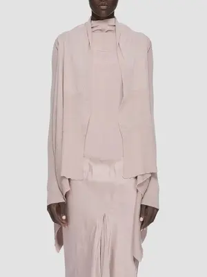 Rick Owens Wool Shawl-collar Wrap Cardigan - Grape