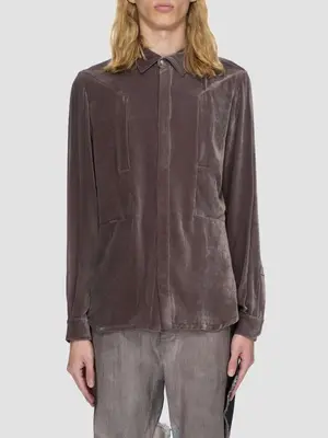 Rick Owens Fogpocket Velvet Outershirt - Grape