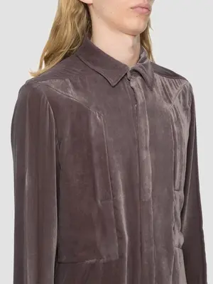 Rick Owens Fogpocket Velvet Outershirt