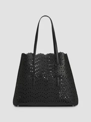 Alaïa Mina Large Eyelet Leather Tote Bag