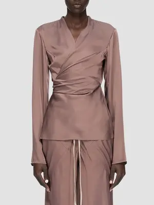 Rick Owens Laura Satin Wrap T-shirt