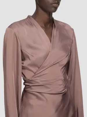 Rick Owens Laura Satin Wrap T-shirt