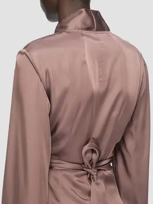 Rick Owens Laura Satin Wrap T-shirt