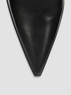 Rick Owens Point Toe Leather Wedge-heel Ankle Boots