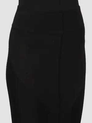 Rick Owens Asymmetric High-waisted Midi-skirt