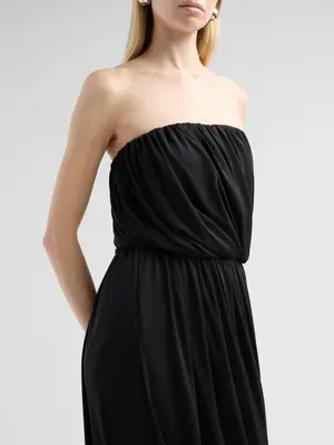 Cinq À Sept Calden Strapless Crop Top - Black