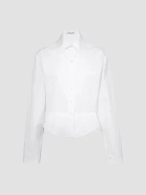 Alaïa Basque Poplin Cotton Shirt - Blanc