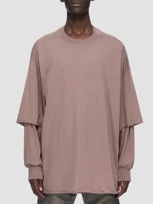 Rick Owens Tommy Hustler Cotton Layered Sweatshirt