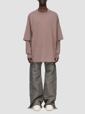 Rick Owens Tommy Hustler Cotton Layered Sweatshirt