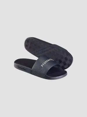 Stefano Ricci Calfskin Leather Slides - Blue