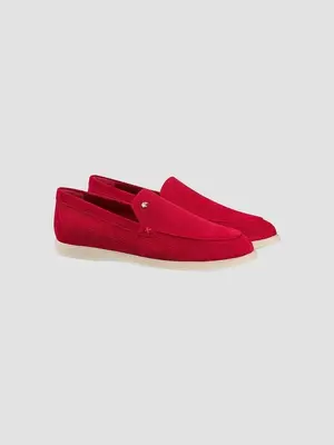 Stefano Ricci Suede Loafers - Red
