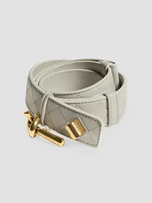 Bottega Veneta Knot-buckle Intrecciato Nappa Leather Belt
