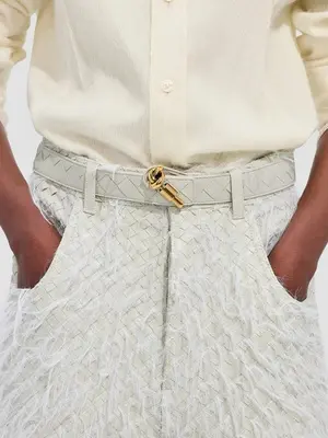 Bottega Veneta Knot-buckle Intrecciato Nappa Leather Belt
