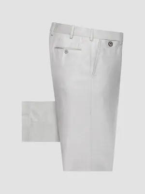 Stefano Ricci Luxury Sartorial Trousers - White Silver
