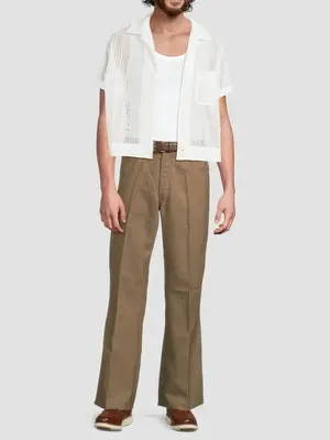 SECOND / LAYER Valluco Glen Plaid Wool Trousers