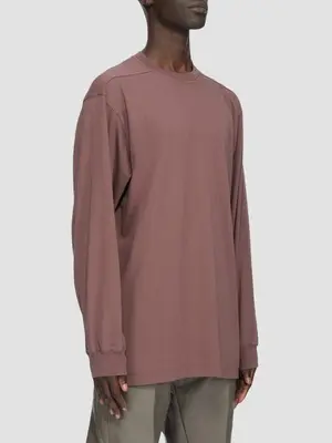 Rick Owens Jumbo Oversized Long-sleeve Cotton T-shirt