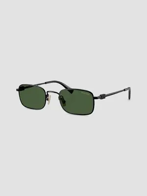Miu Miu 49mm Rectangular Sunglasses - Black