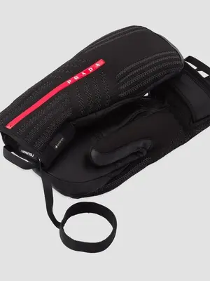 Prada Gore-tex, Leather And Knit Ski Mittens