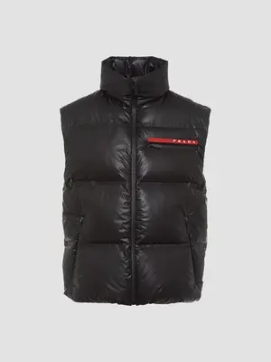 Prada Light Re-nylon Down Vest - Black