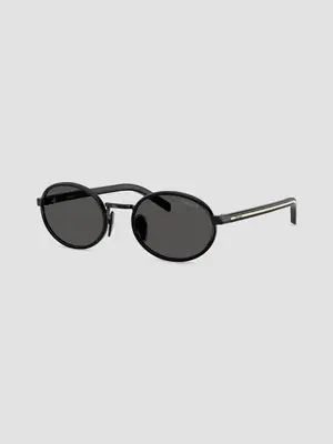 Prada 52mm Oval Sunglasses - Black