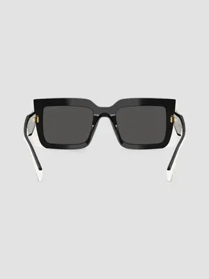 Prada 52mm Rectangular Sunglasses - Black