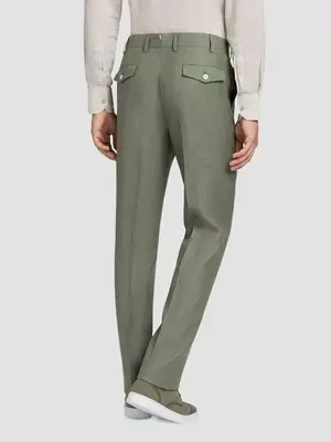 Stefano Ricci Wool And Linen Blend Trousers