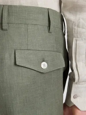 Stefano Ricci Wool And Linen Blend Trousers