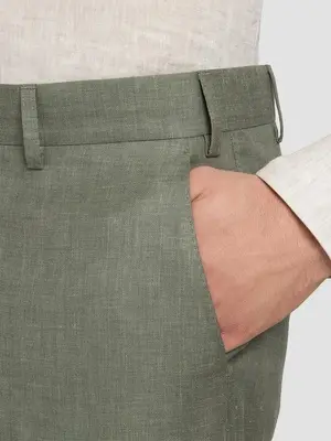 Stefano Ricci Wool And Linen Blend Trousers