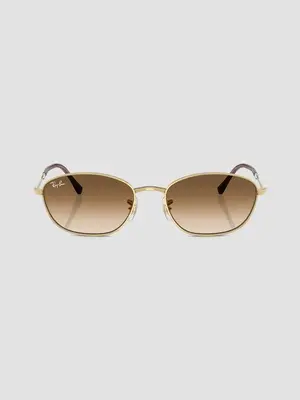 Ray-ban 0rb3749 55mm Geometric Sunglasses - Gold Flash
