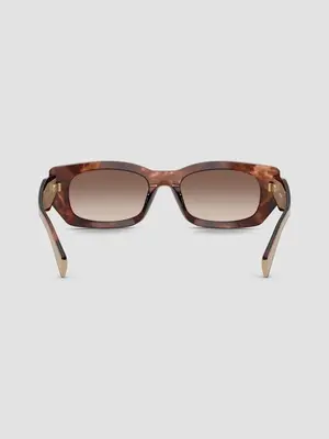 Prada 53mm Rectangle Pillow Sunglasses