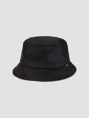 MAISON MARGIELA Logo Nylon Bucket Hat - Black