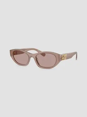 Miu Miu 53mm Geometric Sunglasses Grey