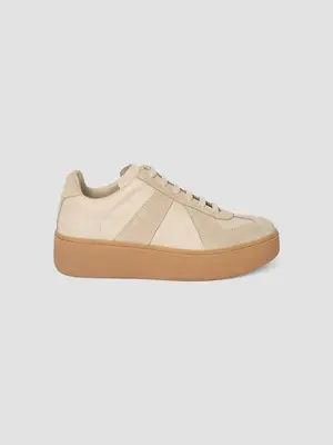 MAISON MARGIELA S Replica Leather Platform Sneakers - Lamb