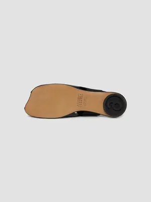 MAISON MARGIELA Logo Peep-toe Slingback Ballet Flats