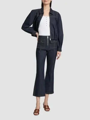 Cinq À Sept Azure Crop Jeans