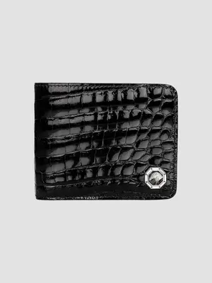 Stefano Ricci Bifold Croc Gloss Wallet