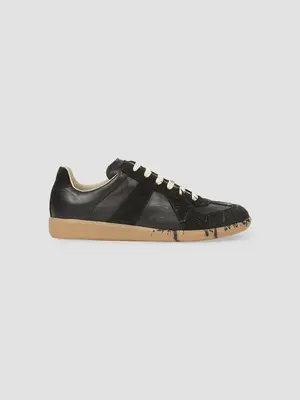 MAISON MARGIELA Replica Leather Low-top Sneakers - Black