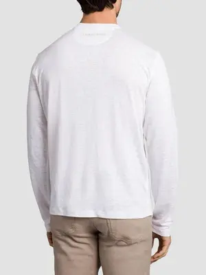 Stefano Ricci Linen T-shirt - White