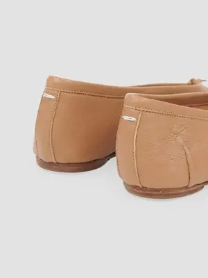 MAISON MARGIELA Tabi Leather Ballerina Flats - Tan