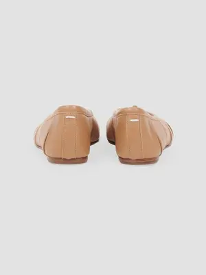 MAISON MARGIELA Tabi Leather Ballerina Flats - Tan