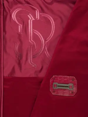 Stefano Ricci Silk And Matted Crocodile Leather Hooded Blouson Jacket