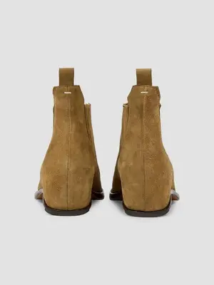 MAISON MARGIELA Suede Heel-less Chelsea Boots