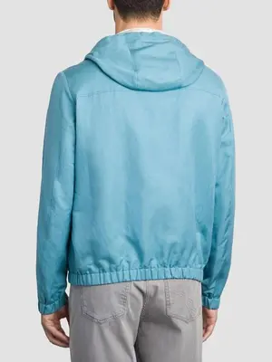 Stefano Ricci Linen And Silk Hooded Jacket