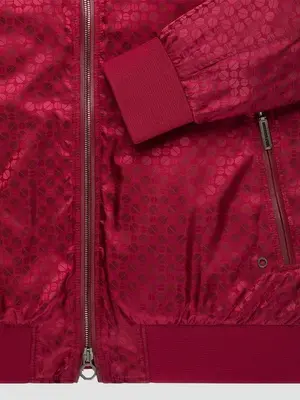 Stefano Ricci Jacquard And Lambskin Leather Blouson Jacket - Ruby Red