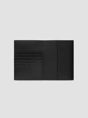 Saint Laurent Paris Passport Holder In Lacquered Leather