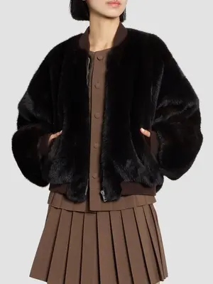 MAISON MARGIELA Sports Faux Fur Jacket
